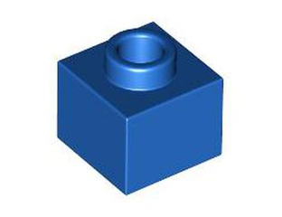 Brick, Modified 1 x 1 x 2/3 with Open Stud, Blue (86996 / 6432005)