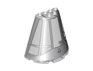 Cone Half 8 x 4 x 6 with Millennium Falcon Cockpit Pattern 2, Trans ...
