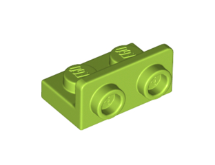 Bracket 1 x 2 - 1 x 2 Inverted, Lime (99780 / 6218266)