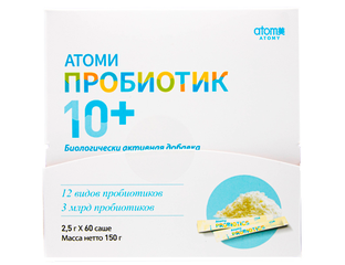 Атоми Пробиотик 10+ 60 пакетиков – Укрепление пищеварения и здоровье