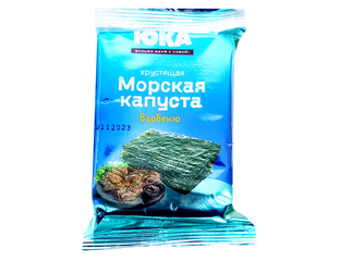 Чипсы из морской капусты - Хрустящая морская капуста ЮКА Барбекю 5гр