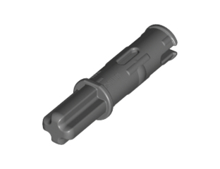 Technic, Axle 1L with Pin 2L with Friction Ridges, Dark Bluish Gray ...