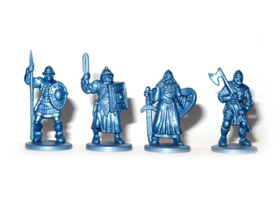 CastleCraft. - CastleCraft Люди. Синий полистирол. 28мм 8 фигур