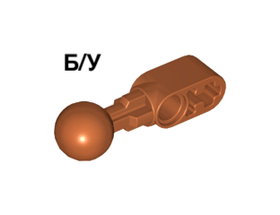 Technic, Liftarm, Modified Ball Joint Straight 1 x 2, Dark Orange ...