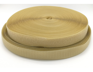 Купить ленту липучку для одежды 25мм*25м, цвет светло бежевый.