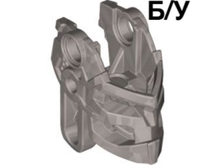 Bionicle Head Connector Block Toa Okoto, Flat Silver (19049 / 6102606 ...