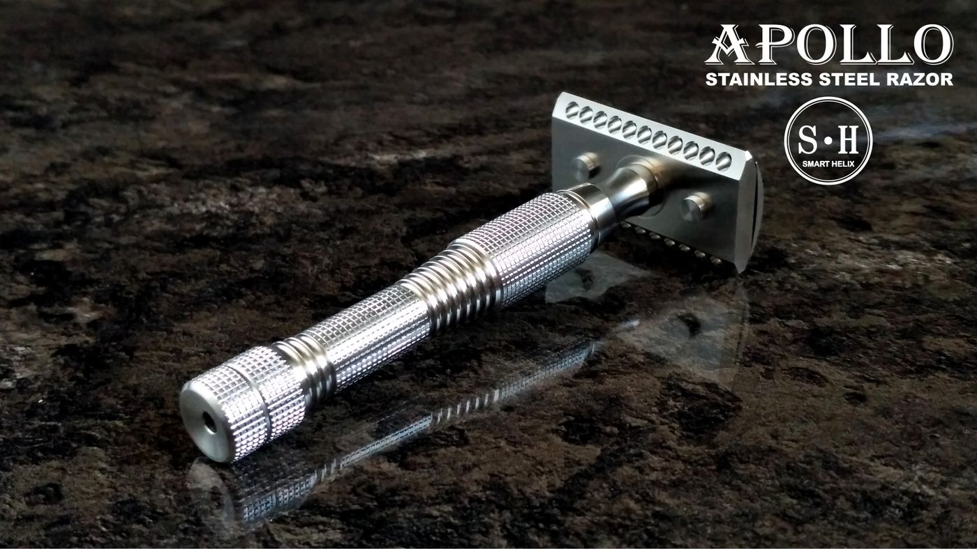STAINLESS STEEL DOUBLE EDGE SAFETY RAZOR - SMART HELIX