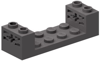 Technic, Brick 2 x 6 x 1 1/3 with Axle Holes, Dark Bluish Gray (65635 / ...