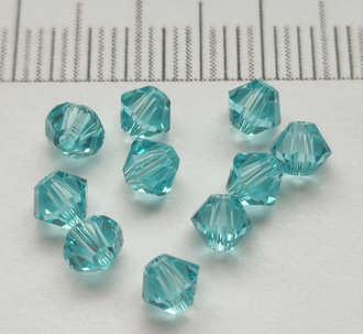 Биконусы Сваровски 5328 (стекло) 4 мм Light Turquoise (263) | Купить ...