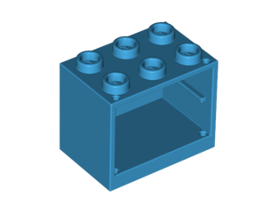 Container, Cupboard 2 x 3 x 2 Undetermined Type, Dark Azure (4532)