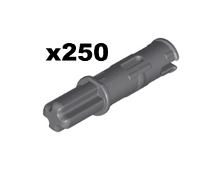 Technic, Axle 1L with Pin 2L with Friction Ridges, Dark Bluish Gray ...