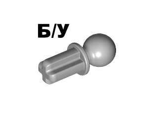 Technic, Axle 1L with Tow Ball, Light Bluish Gray (2736 / 4211375) - Б/У