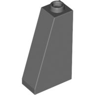 Slope 75 2 x 1 x 3 - Hollow Stud, Dark Bluish Gray (4460b / 4221745)