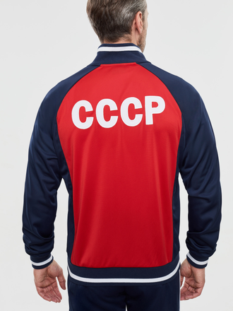 Спортивный костюм мужской с символикой СССР. Модель 890 синий.