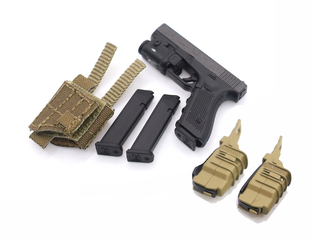 Пистолет Glock c кобурой и пластиковыми подсумками под магазины (26050S ...