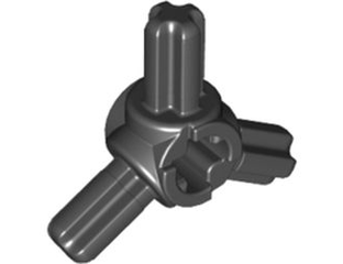 Technic, Axle Connector Hub with 3 Axles, Black (57585 / 6390386)