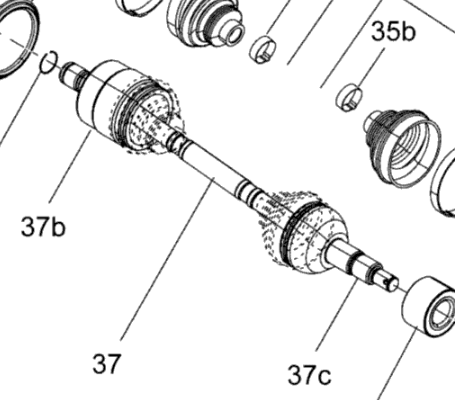 Привод задний правый оригинал BRP 705501486/705500868/705500983 ...