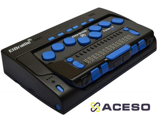 Портативный компьютер с вводом/выводом шрифтом Брайля с синтезатором ...