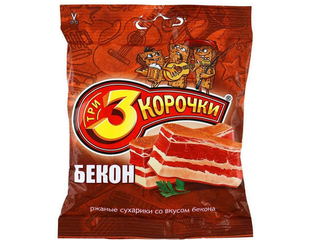 Акции - Сухарики Три корочки Бекон 40г