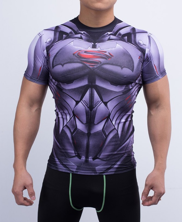МУЖСКАЯ ФУТБОЛКА РАШГАРД (Rashguard) Бетмен против супермена
