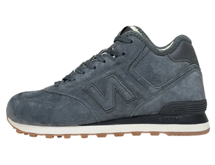 New Balance 574 Mid Deep Blue замшевые с мехом купить в СПб