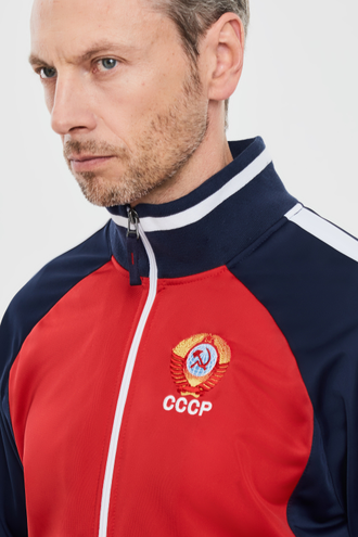 Спортивный костюм мужской с символикой СССР. Модель 890 синий.