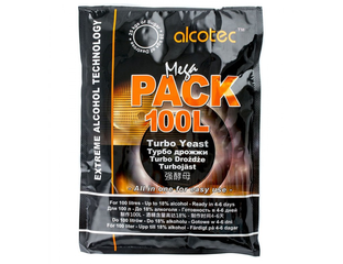 Дрожжи для браги и пеногасители - Спиртовые дрожжи "Alcotec" MegaPack 100L, 360 гр