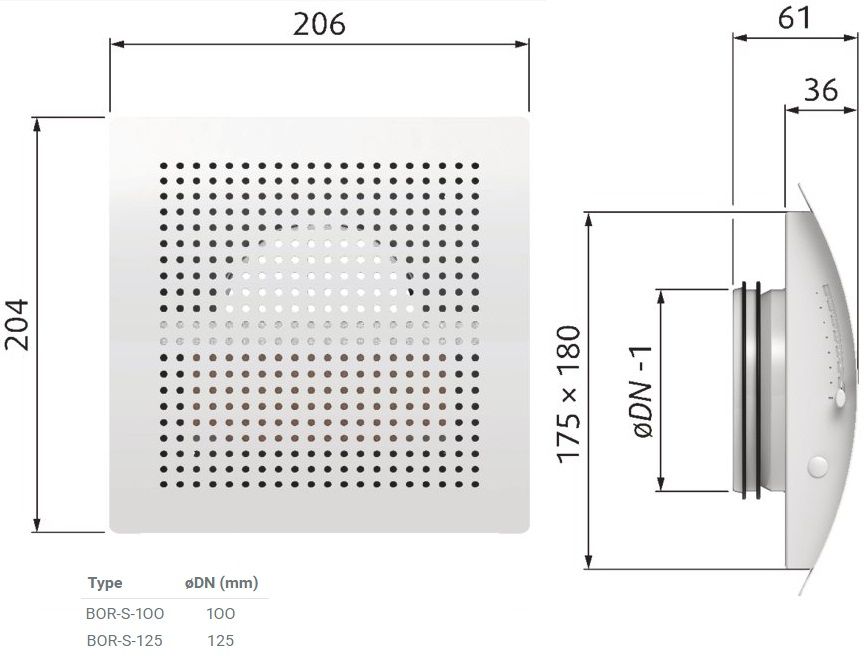 Systemair BOR-S. Воздушные клапаны