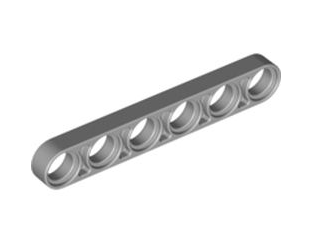 Technic, Liftarm Thin 1 x 6, Light Bluish Gray (32063 / 4211586 / 6170293)