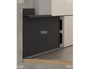 Плинтус скрытого монтажа 235 анодированный черный в Москве