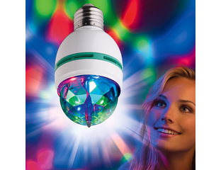 Купить Вращающаяся LED диско лампа для вечеринок + переходник в розетку