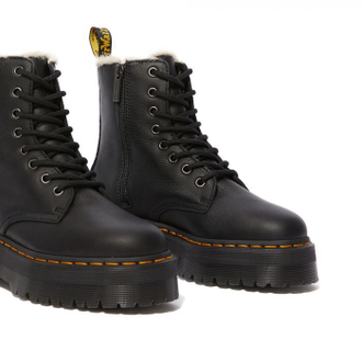 БОТИНКИ dr. Martens (доктор мартинс) НА ПЛАТФОРМЕ ЗИМНИЕ С МЕХОМ ЧЕРНЫЕ ...