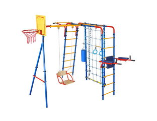 Детский спортивный комплекс «Юный атлет» Уличный-Плюс с сеткой в Воронеже