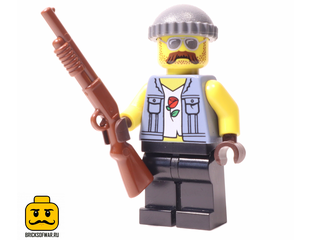 Лего минифигурка Преступник с дробовиком от БрикАрмс | Lego custom ...