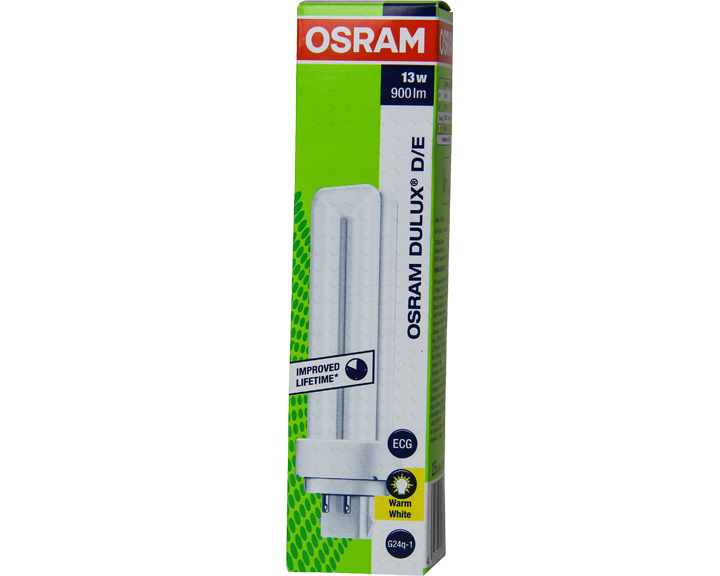 4-Штырьковые лампы - Энергосберегающая лампа Osram Dulux D/E 13w/31-830 G24q-1