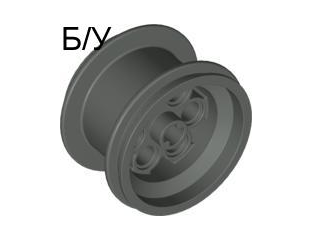 Wheel 36.8mm D. x 26mm VR with Axle Hole, Dark Gray (6595 / 4141310 ...