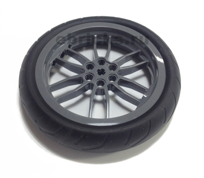 Wheel 75mm D. x 17mm Motorcycle with Black Tire 94.2mm D. x 22mm ...