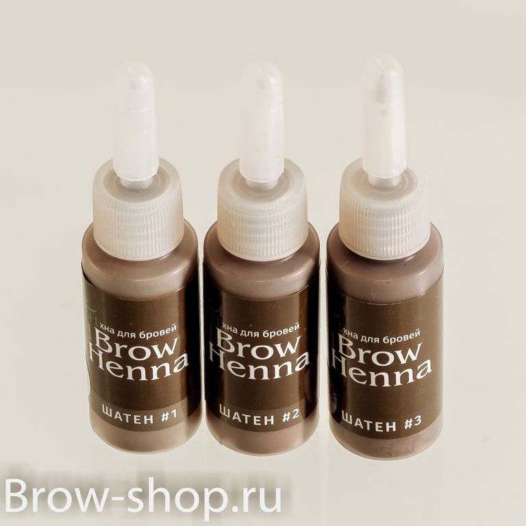 Хна для бровей Brow Henna, набор ШАТЕН, набор БЛОНД