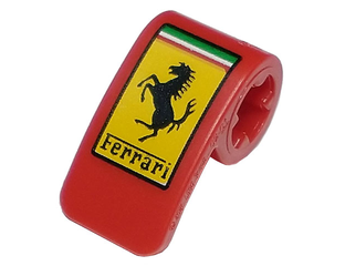 Technic, Panel Curved 2 x 1 x 1 with Ferrari Logo, Black Horse on ...