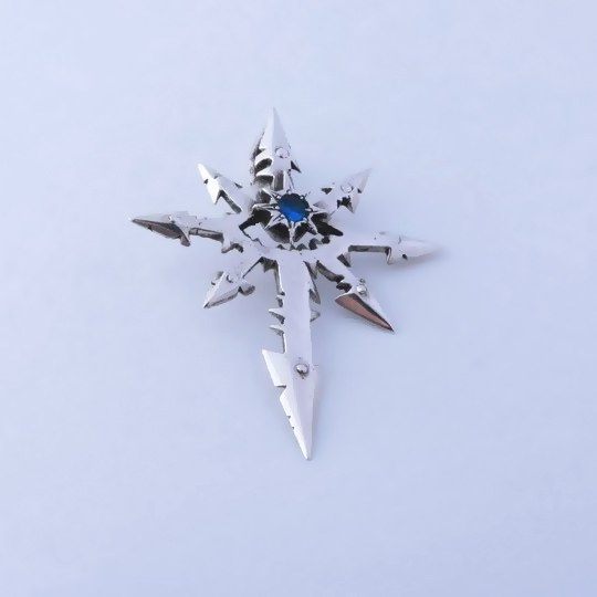 Купить кулон ЗВЕЗДА ХАОСА (С КАМНЕМ) ручной работы из серебра ...