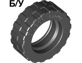 Tire 17.5mm D. x 6mm with Shallow Staggered Treads - Band Around Center ...