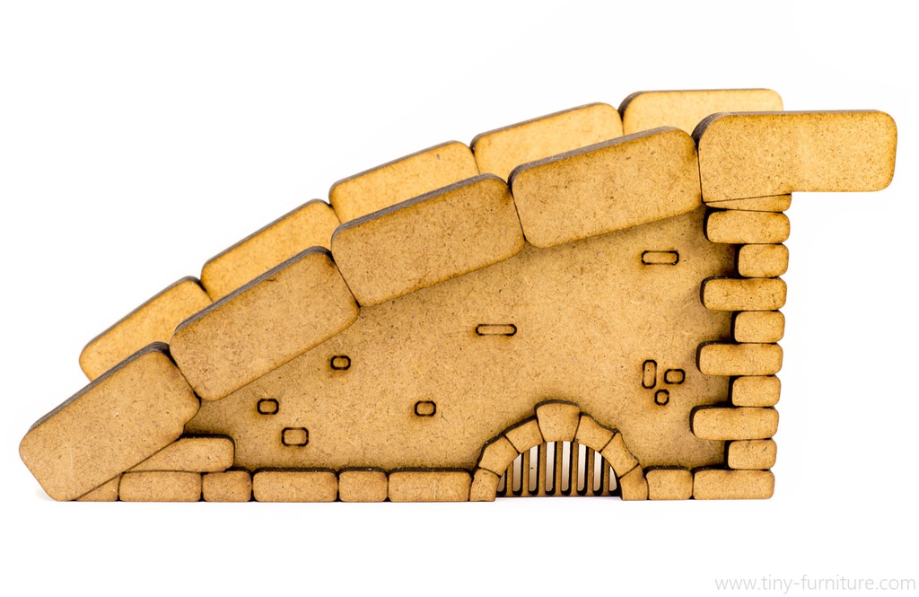 Laser Cut Stone ramp 6"