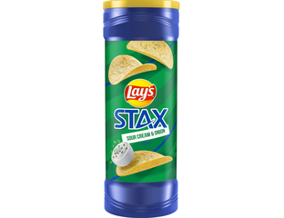Чипсы Lays Stax Сметана и лук в тубе 155,9гр (11 шт) купить оптом
