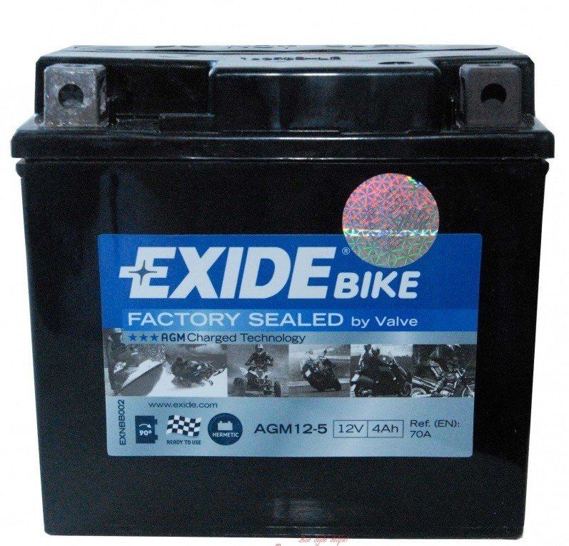 Аккумулятор EXIDE AGM 12-5 (12N5-3B; 12N5,5-3B; YB5L-A )