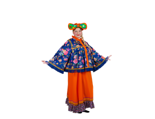 Солоха (красный, р-р 54-56; комплект: головной убор, куртка, сарафан)