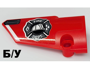 Technic, Panel Fairing # 3 Small Smooth Long, Side A with FIRE DEPT ...