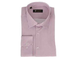 Купить розовую мужскую сорочку в полоску - Евромода-НН