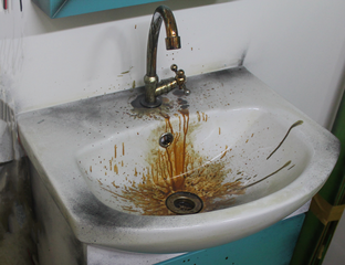 Props from "Haunted house" - Bathtub, toilet, sink