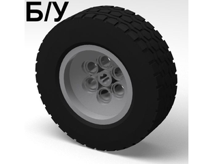 Wheel 43.2mm D. x 18mm - Flush Axle Stem with Black Tire 62.4 x 20 S ...