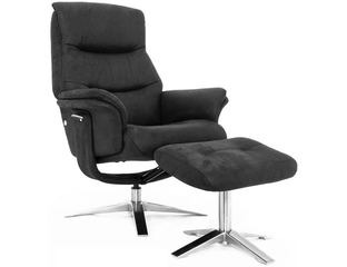 Купить кресло реклайнер Relax Boss с пуфом для ног, обивка текстиль ...